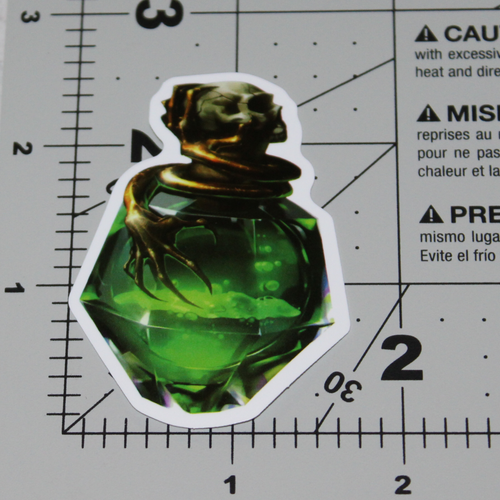 Green Gold Skull Claw Toxic Poison Potion Bottle Sticker | eBay