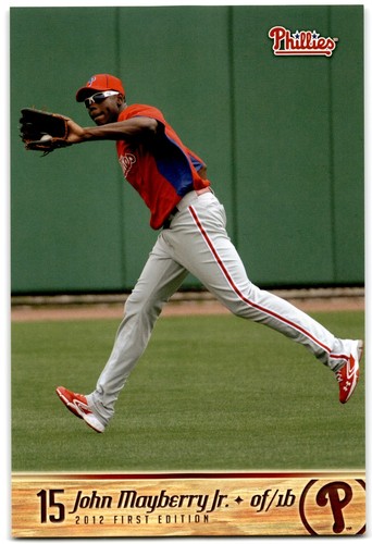 2012 Philadelphia Phillies Photocards First Edition John Mayberry Jr ...