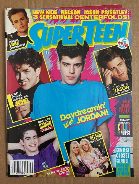 Vintage Super Teen Magazine October 1991 NKOTB, 90210, Nelson, Jason ...
