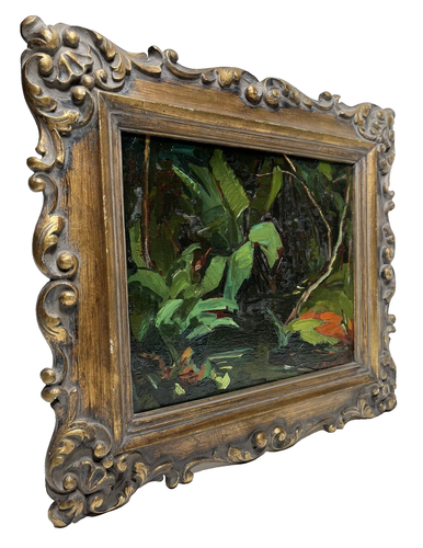 JUAN RIMSA BOLIVIA ABSTRACT EXPRESSIONIST JUNGLE LANDSCAPE ANTIQUE OIL ...