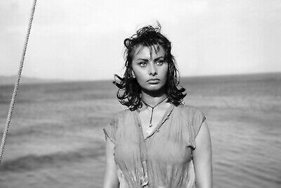 Boy on a Dolphin Sophia Loren in revealing wet dress 11x17 Photo | eBay