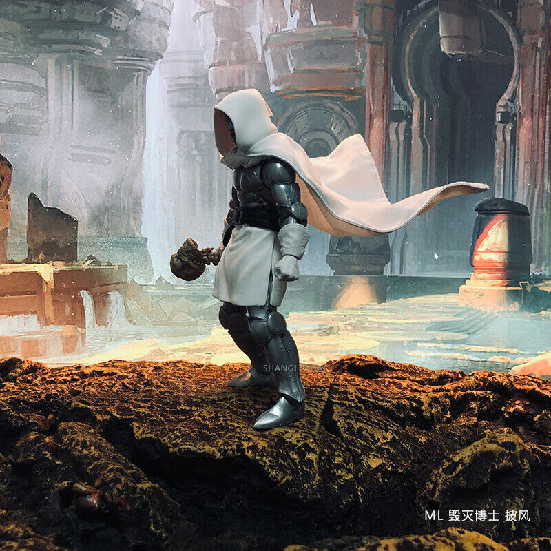 1/12 Handmade White Wired Cape Cloak Robe for 6" ML Doctor Doom (No ...