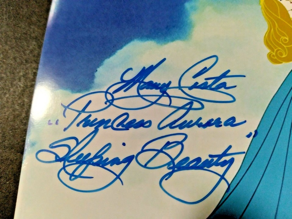 DISNEY SLEEPING BEAUTY PRINCESS AURORA MARY COSTA SIGNED AUTOGRAPHED ...