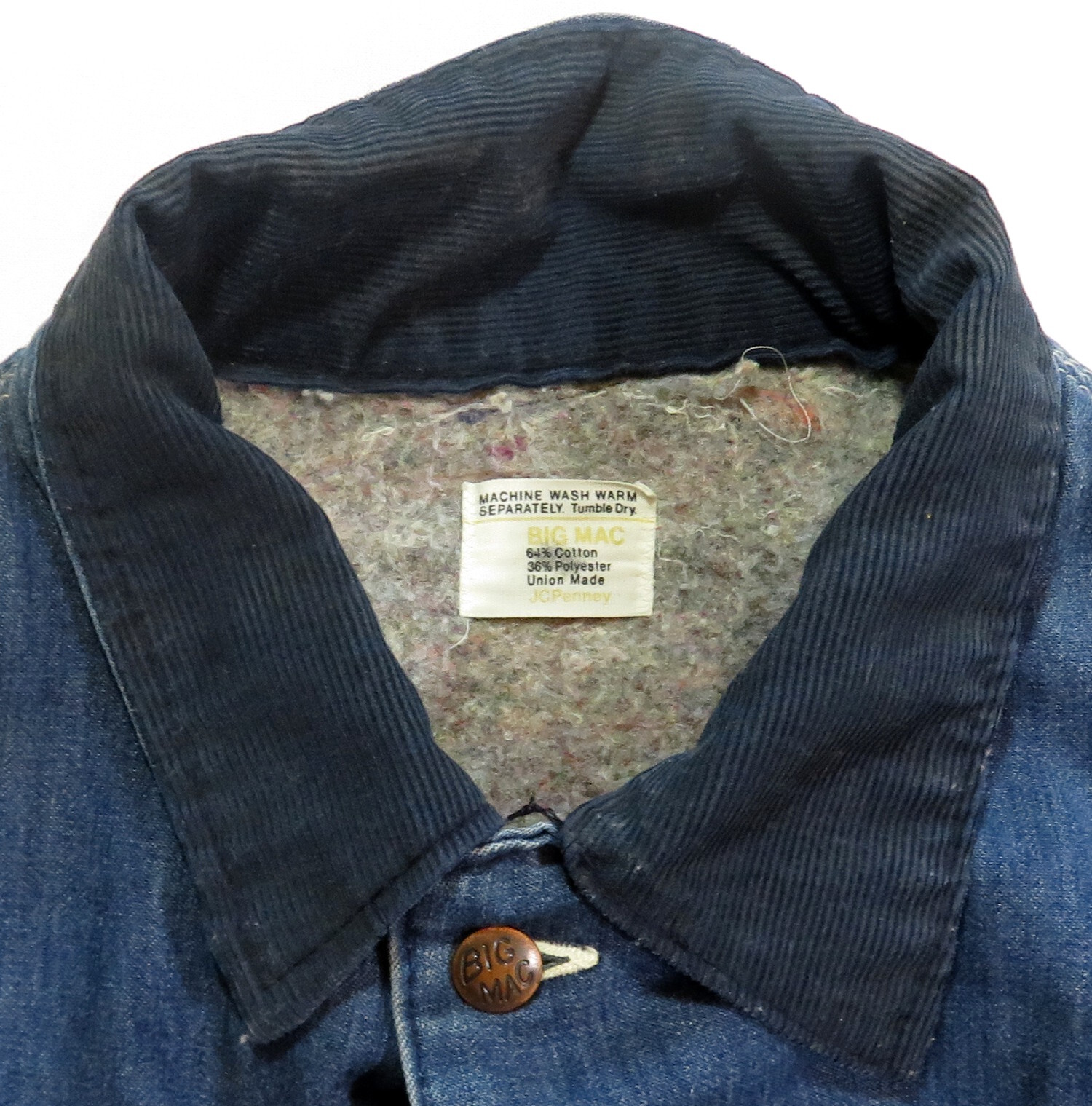 Big Mac Vintage Denim Jacket 1980's Work Wear Chore B… - Gem