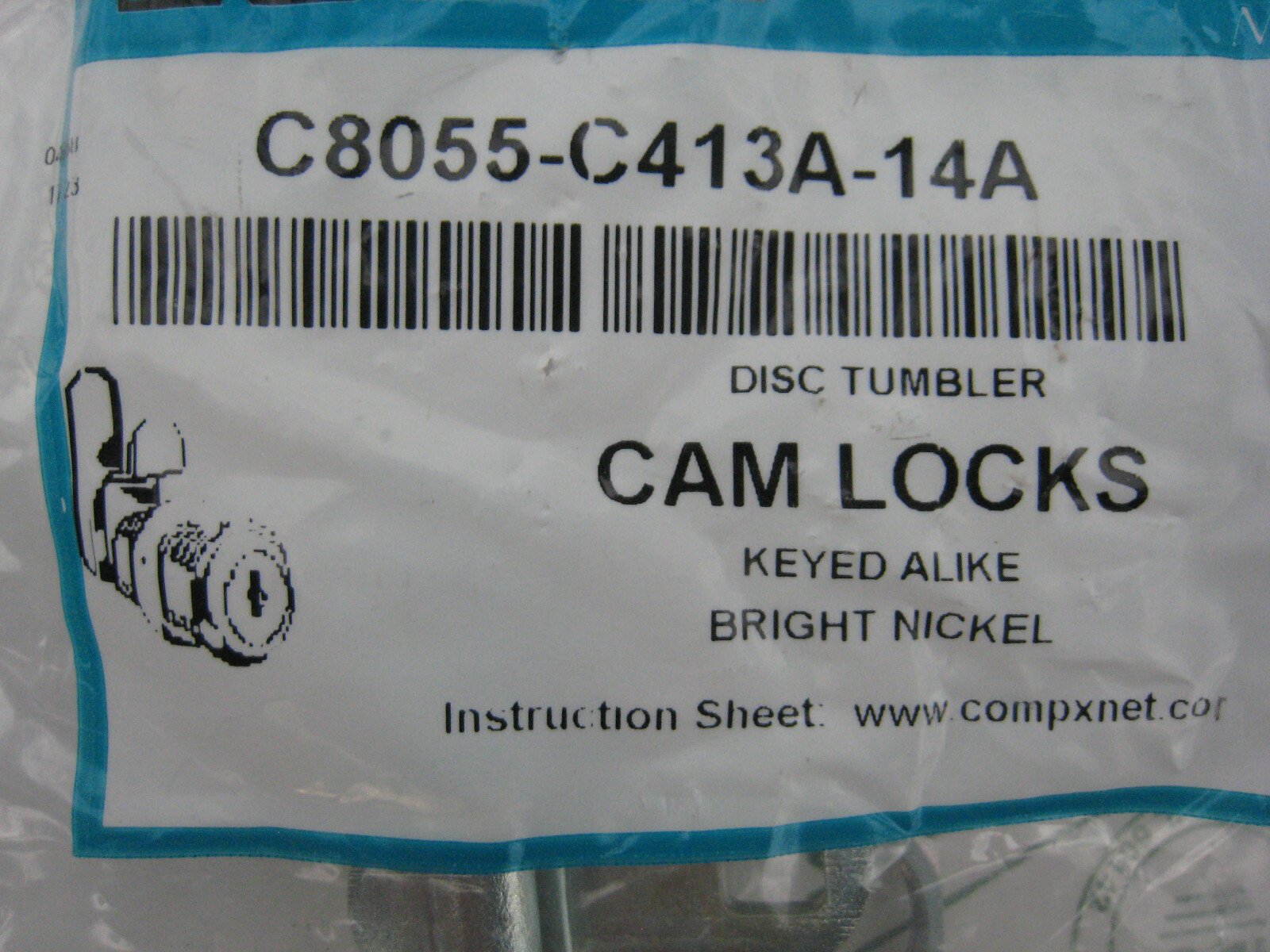 2 Comp-X National C8055-C413A-14/A 1 1/2” flat key alike cam lock KA w ...