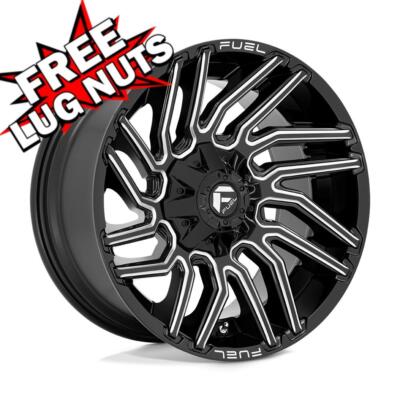 20 inch 20x10 Fuel D773 TYPHOON GLOSS BLACK MILLED wheel rim 5x5.5 ...