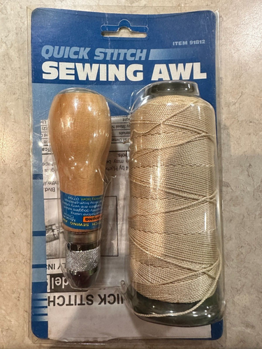 Leather Canvas Tent Sewing Awl Quick Stitch Repair Tool Thread Needles ...