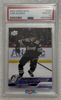 Luke Hughes 2023 Upper Deck Young Guns Rookie PSA 10 Gem Mint #248 ...