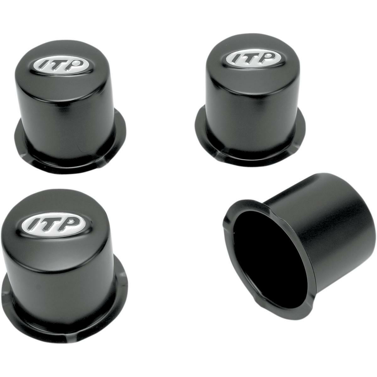 ITP - SM130BBX - Steel Center Caps, 4/110-4/4 Bolt Pattern - Black for ...