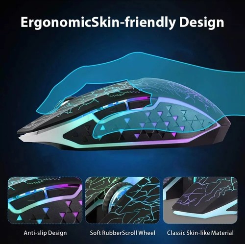 1-Wireless USB Optical Mice Gaming Mouse 7 Color LED Backlit ...