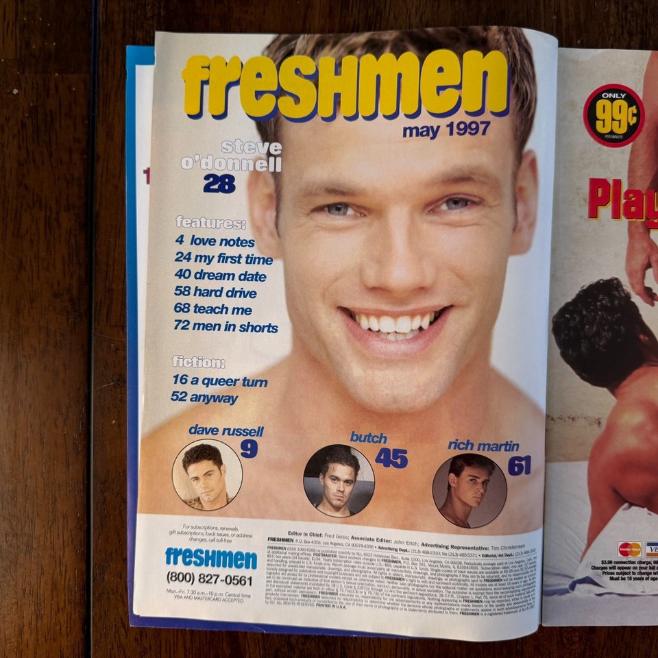FRESHMEN - May 1997 Nude Gay Male Photography "RARE" "Excellent" (18 ...