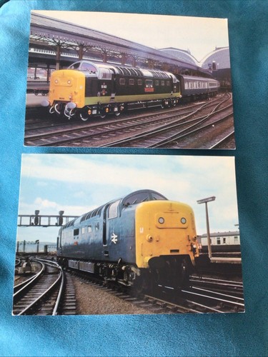 Vintage Postcards x2 British Rail Deltic Class 55 Diesel Locomotives ...
