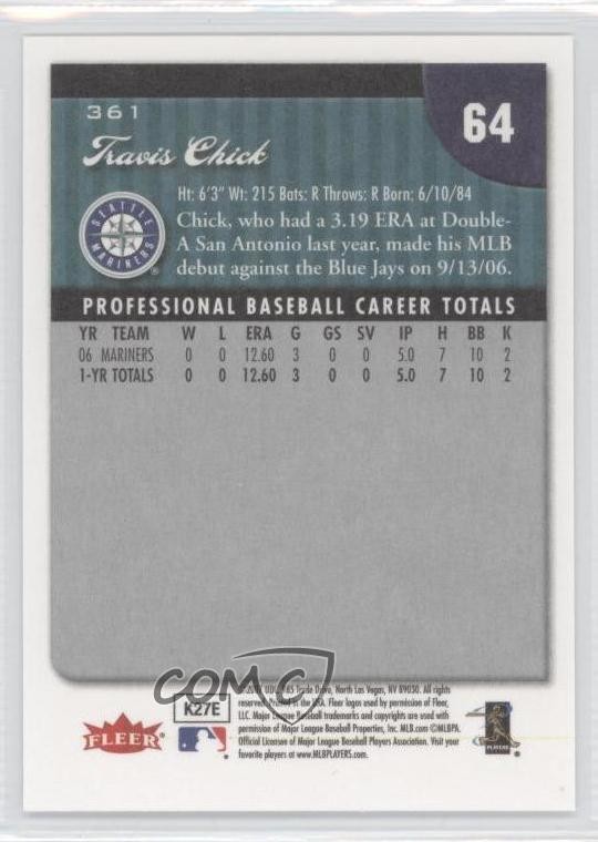 2007 Fleer Travis Chick #361 | eBay