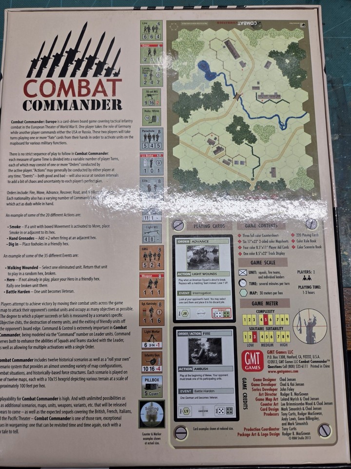 GMT Combat Commander Europe Board game (2013) Third printing | eBay