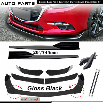 For Ford Mustang S197 Front Bumper Lip Spoiler Splitter Strut Rod Bod ...