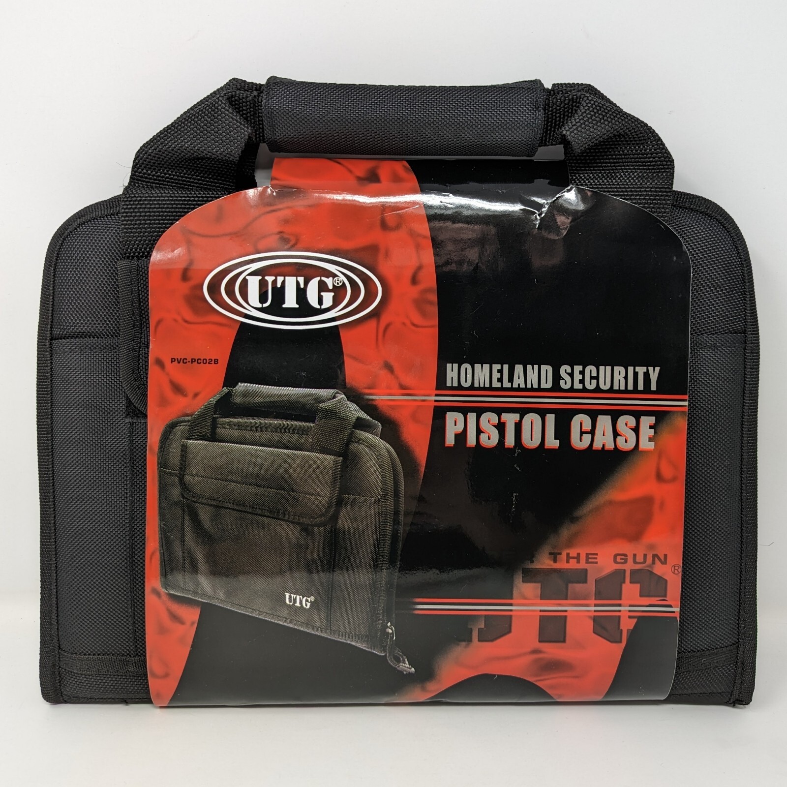 UTG Deluxe Double Pistol Case Black PVC-PC02B Homeland Security Soft ...
