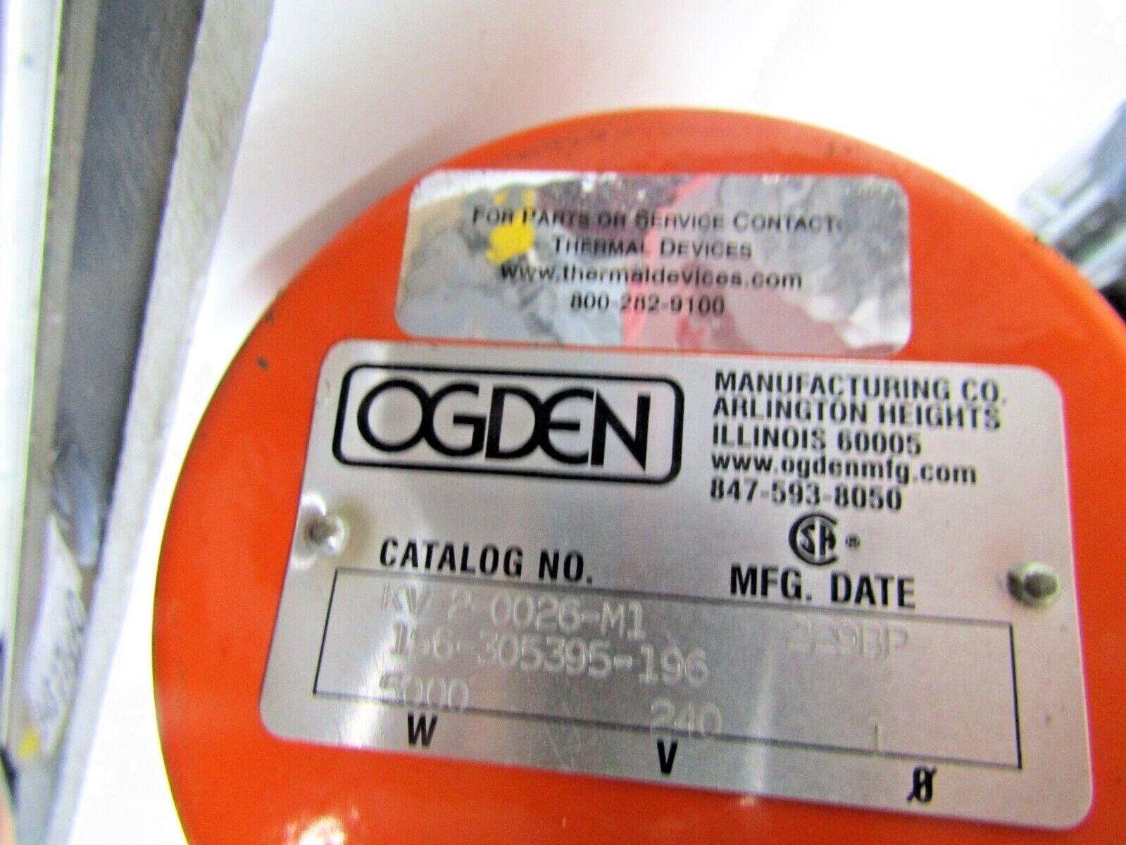 NEW OGDEN PIPR IMMERSION HEATER 5000 WATTS 240 V Kv-2-0026-M1 2" NPT | eBay