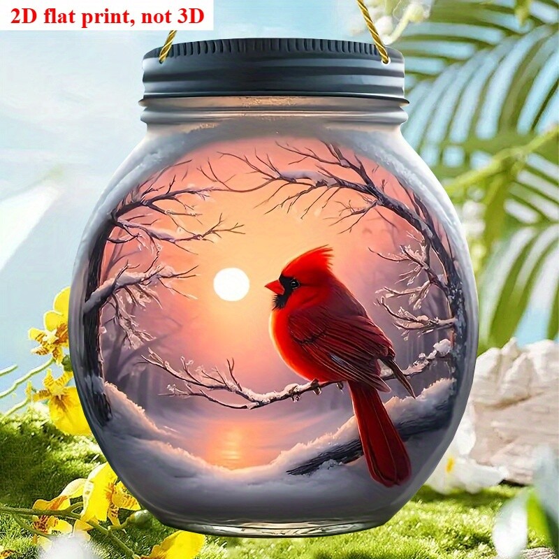 1 Piece 2D Acrylic Cardinal Bird Light Catcher Garden Decoration | eBay
