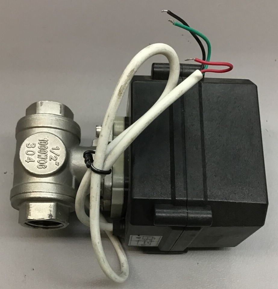 Ehcotech M31SL-1/2-E3EW 1/2" NPT 3-Way 12V DC Motorized Ball Valve ...