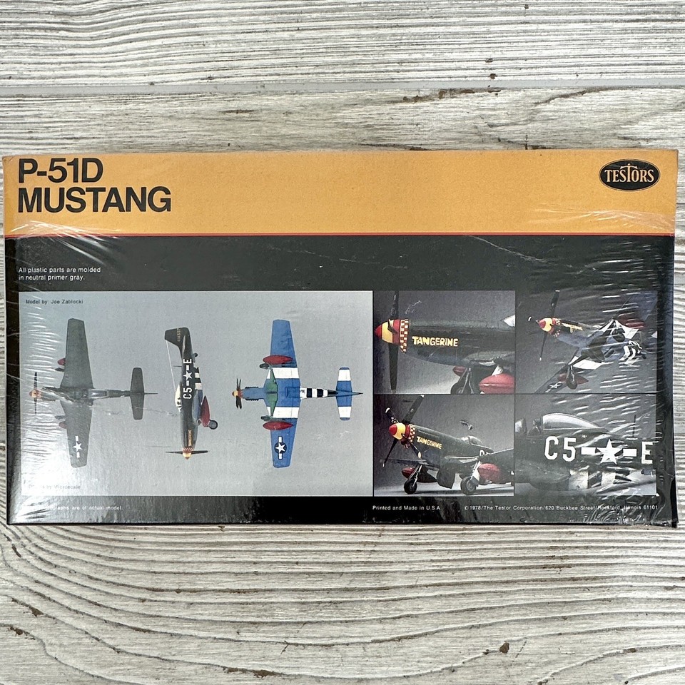Vtg Testors P-51D Mustang 1/48 Military Plane Model Kit No 546 Factory ...