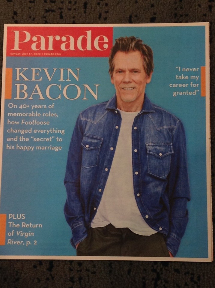 4 Parade Magazines Kevin Bacon, Jeff Bridges, James Brolin, Mark Harmon ...