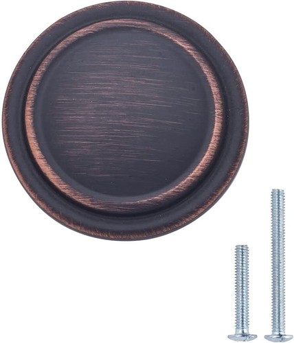 Straight Top Ring Cabinet Knobs,1.25-Inch Diameter,Oil Rubbed Bronze,25 ...