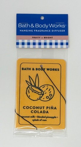1 BATH & BODY WORKS COCONUT PINA COLADA CAR HANGING FRAGRANCE DIFFUSER ...