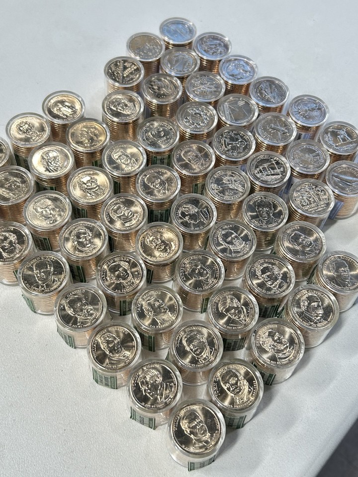 LOT OF 60 $1 US PRESIDENTIAL + INNOVATION DOLLAR DANBURY MINT TUBES ...