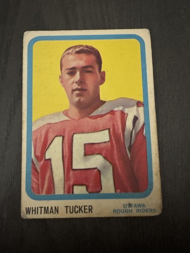 1963 Topps CFL #56 WHITMAN TUCKER Ottawa Rough Riders Football Card ...