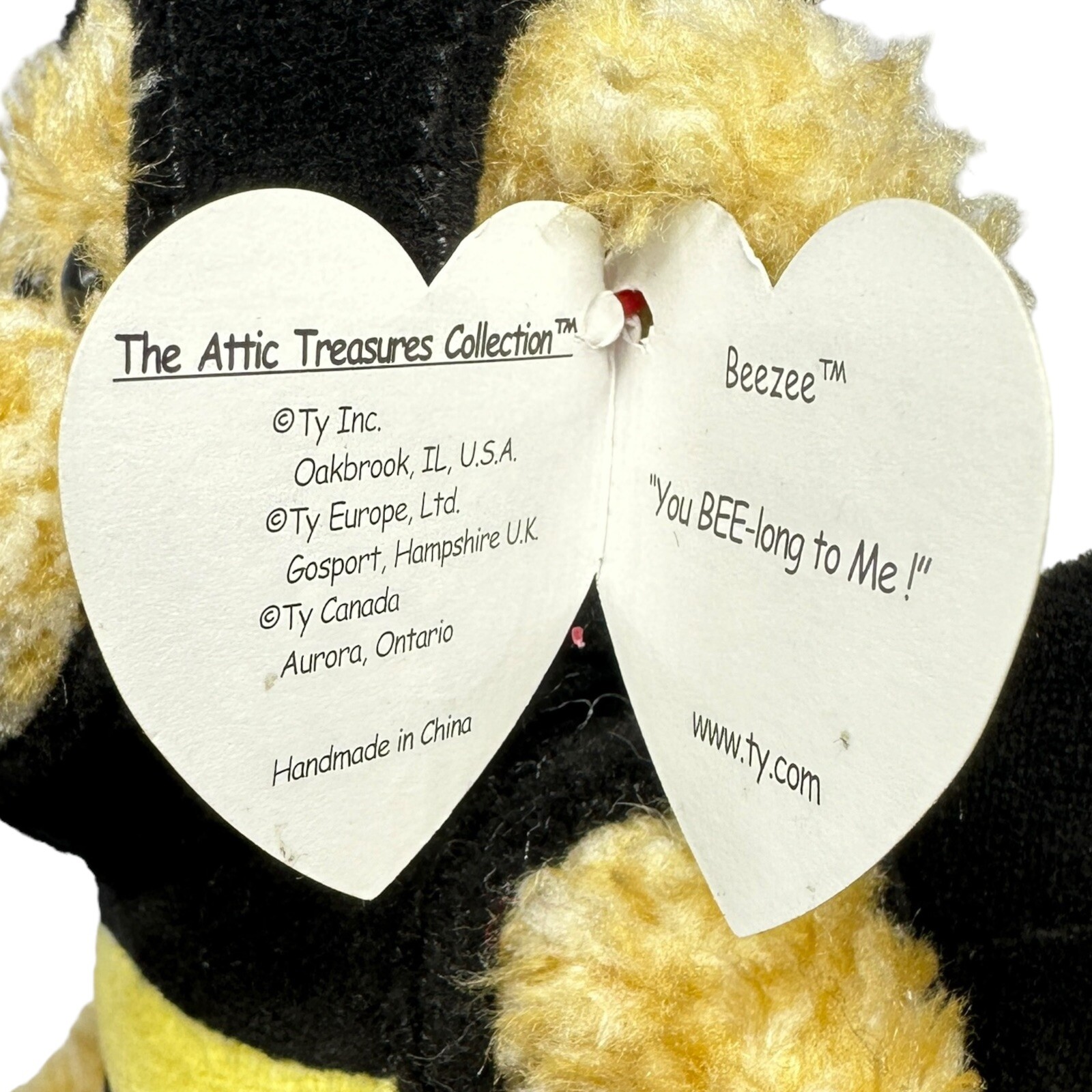 TY Beanie Baby Beezee Bee the Bear Attic Treasures Collection Bumblebee 8” | eBay