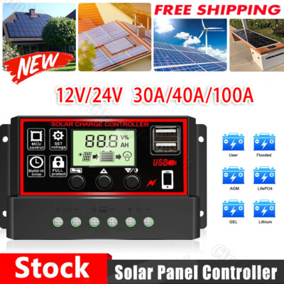 Solar Charge Controller Batteries Panel Dual Battery Regulator For 12V ...