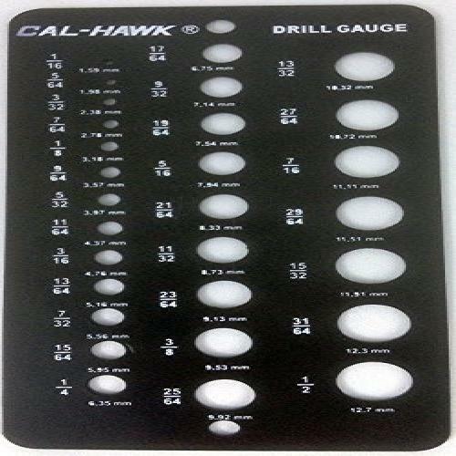 Cal Hawk Drill Bit Bolt and Wire Gauge for sale online | eBay