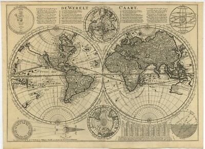 Original Antique Bible World Map | eBay