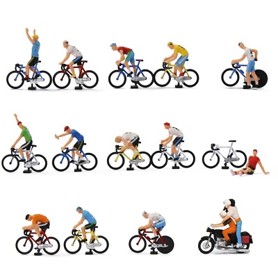 Model Trains HO Scale 1:87 Cyclist Rider Photographer 15 Different ...