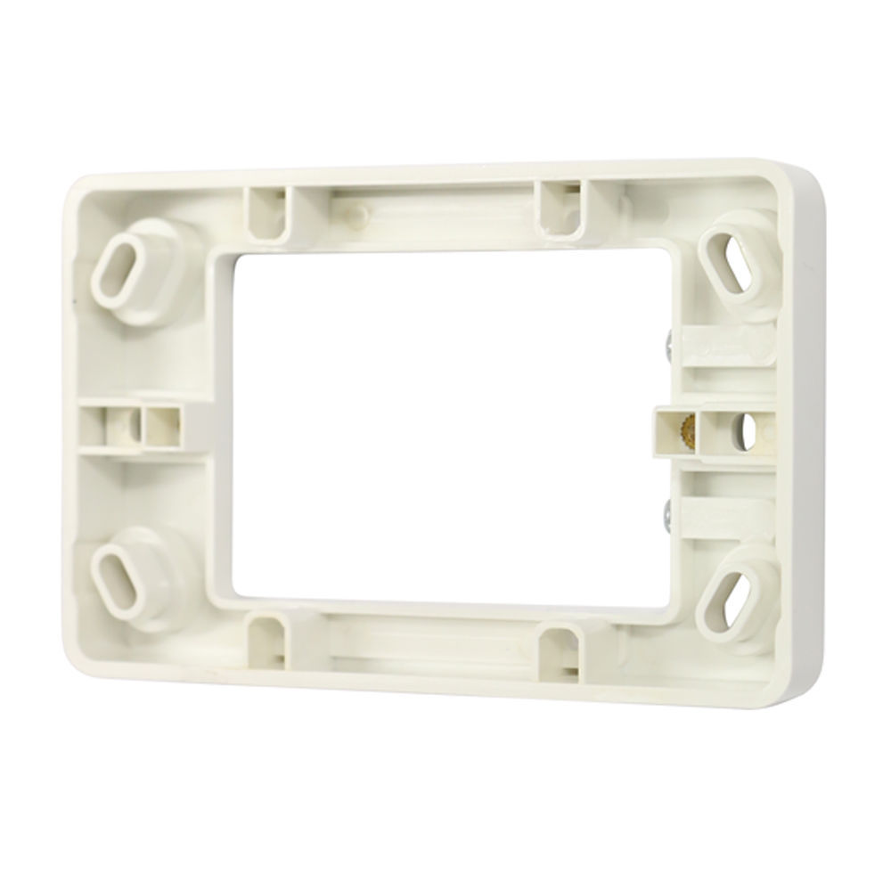 10 x 16mm Shallow Mounting Block - Powerpoint Switch Mounting - White ...