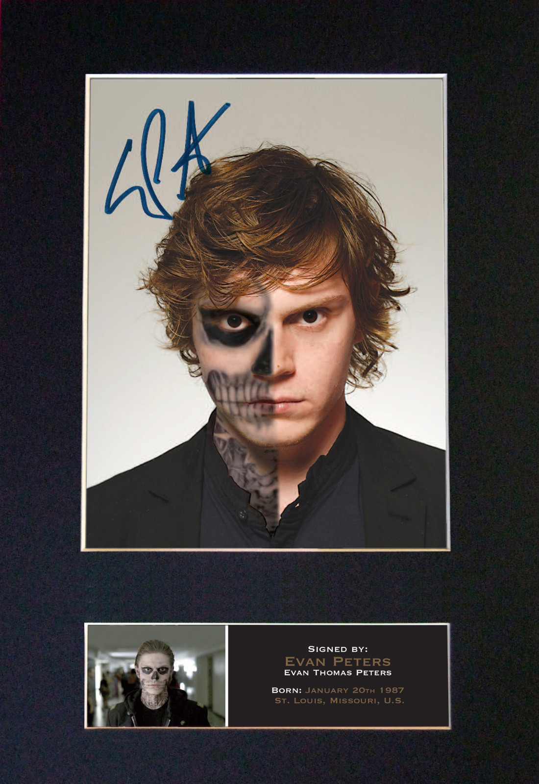 EVAN PETERS Signed Mounted Reproduction Autograph Photo Prints A4 561 ...