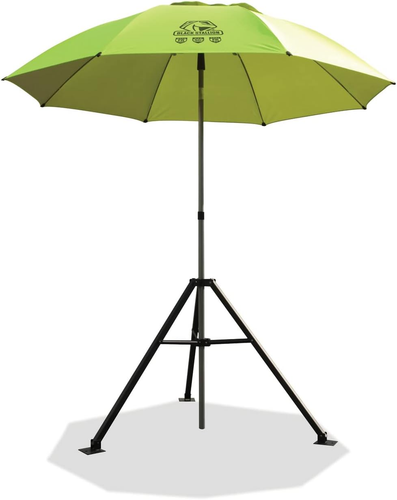 UB250 Core Flame-Resistant Industrial Umbrella, Yellow & Tripod Stand ...