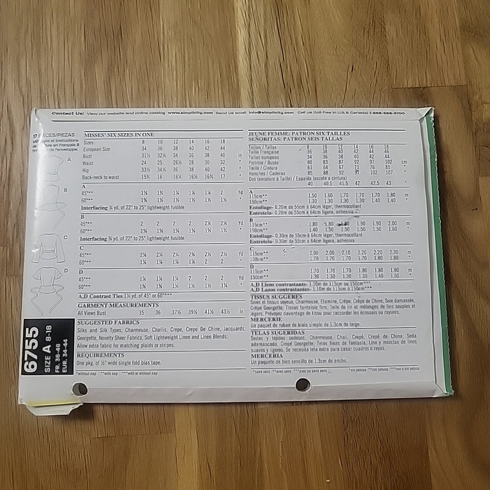 New Look 6755 Women's Sewing Pattern Sizes 8-18 Uncut Factory Folds OOP ...