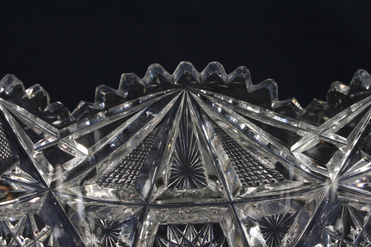 LIBBEY AMERICAN BRILLIANT CUT GLASS COLONNA BOWL-USA | eBay