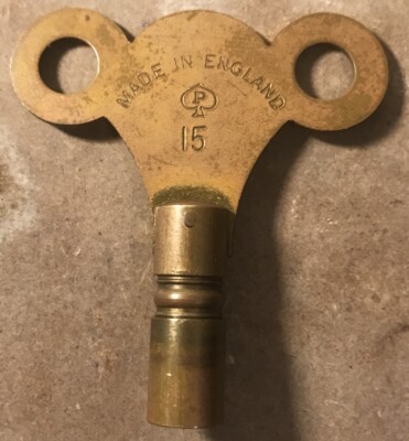 Vintage Popular Progress Brass Clock Winding Key #15 Made In England | eBay