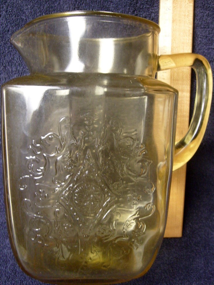 MADRID PATTERN YELLOW TOPAZ MILK PITCHER DEPRESSION ERA | eBay