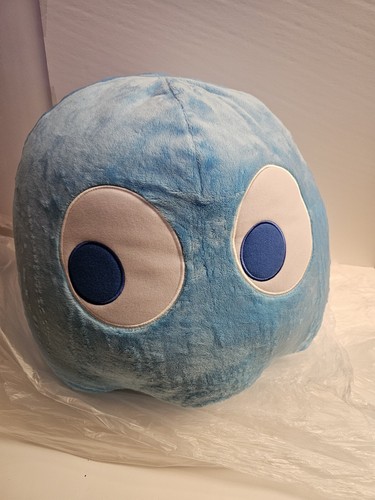 Pac-Man Video Game Inky The Cyan Blue Ghost Plush Licensed Pre-owned 14 ...