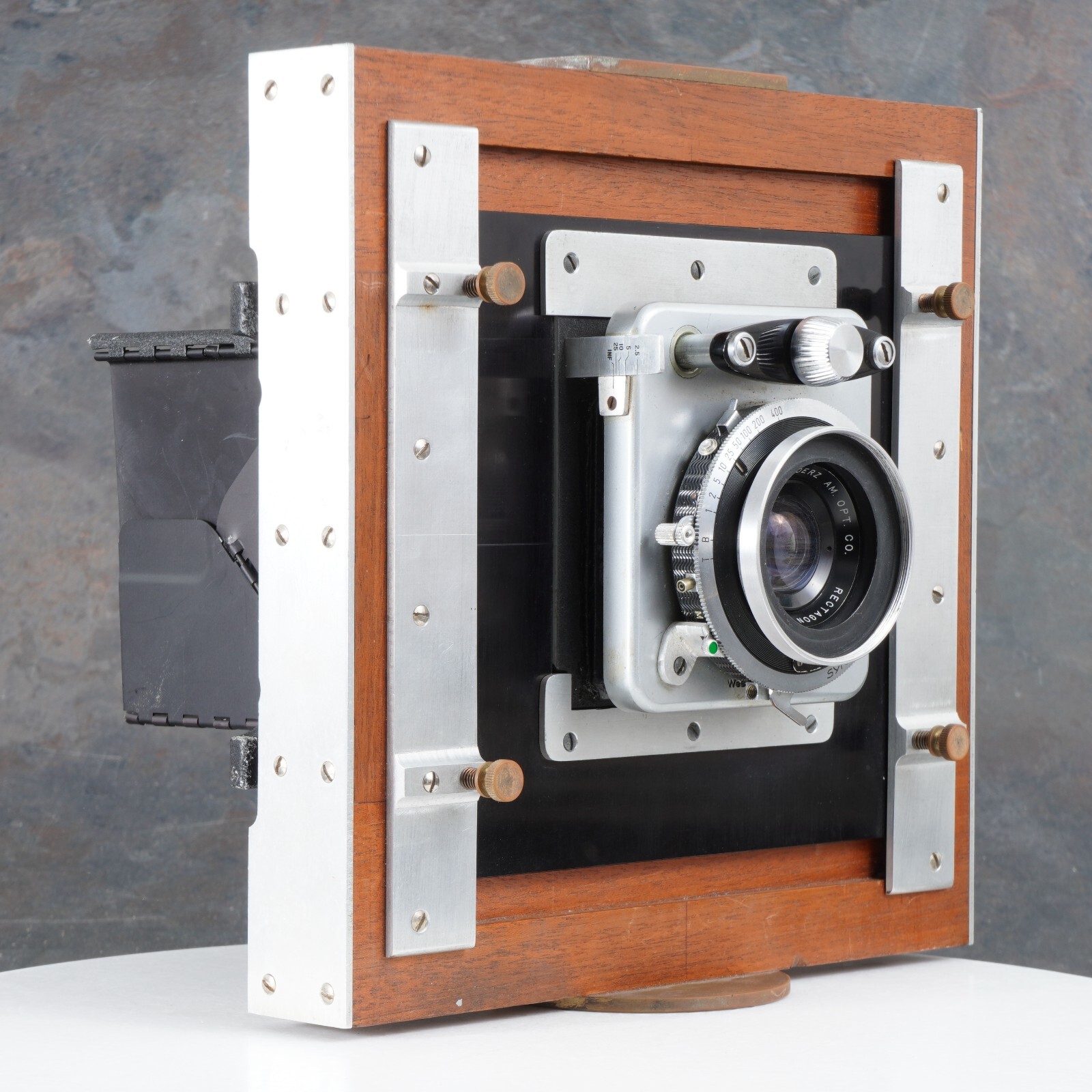 :Custom Wide Angle 4x5 Camera w/ Goerz Rectagon 3" (75mm) f/8 Lens One ...