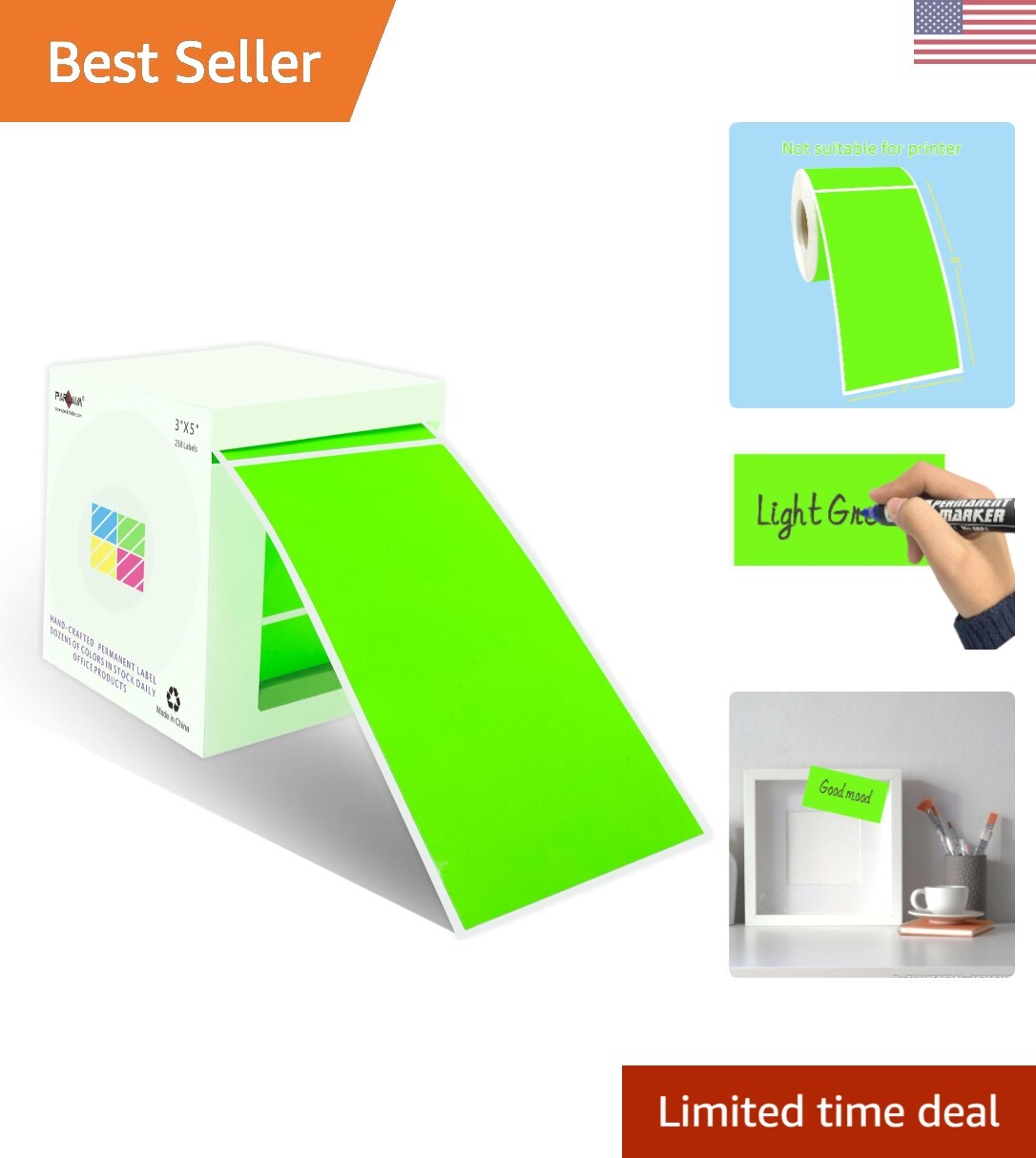 Rectangle Adhesive Color Coding Stickers - 3x5 Inch - 250 Labels ...