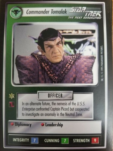 Star Trek CCG AU Alternate Universe Commander Tomalak NrMint-MINT TCG ...