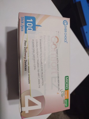 Clever Choice Comfort EZ 32G Insulin Pen Tips, 100-ct Box, Exp. Sept ...