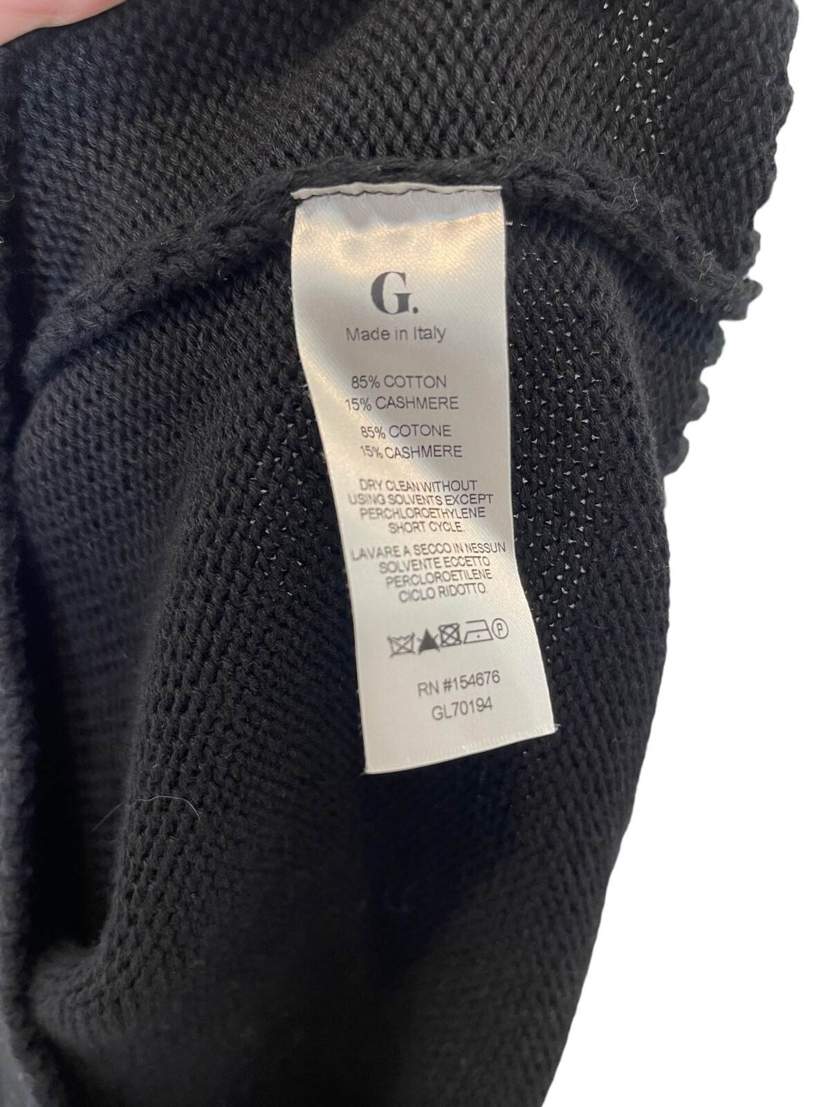 G Label by Goop Alan Polo Sweater in Black Size S | eBay
