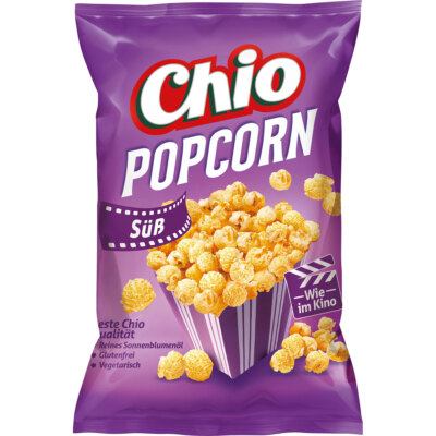 Chio Popcorn Prêt À Manger Sucré Sans Gluten Végan Prêt À L'Emploi 120G ...