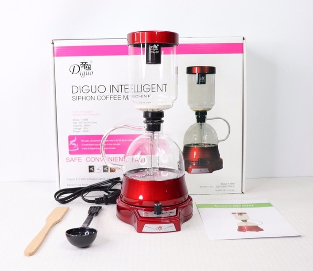 Diguo F-1889 Electric Siphon Coffee Maker - Red for sale online | eBay