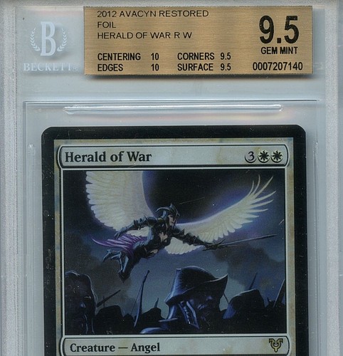 MTG Herald of War BGS 9.5 Gem Mint Avacyn Restored Foil Magic Card ...